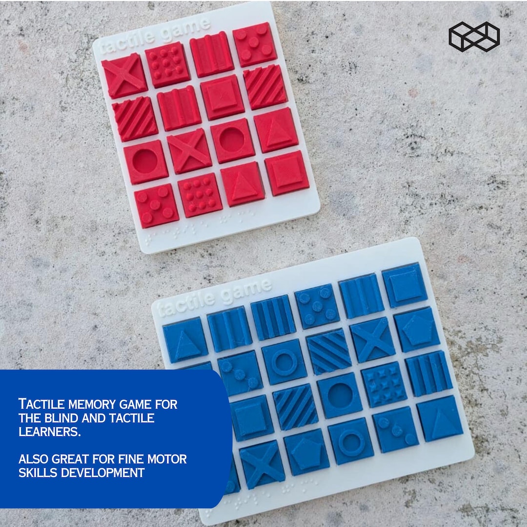 24-tile Tactile Memory Game: Sensory Matching for Tactile Learners - Etsy