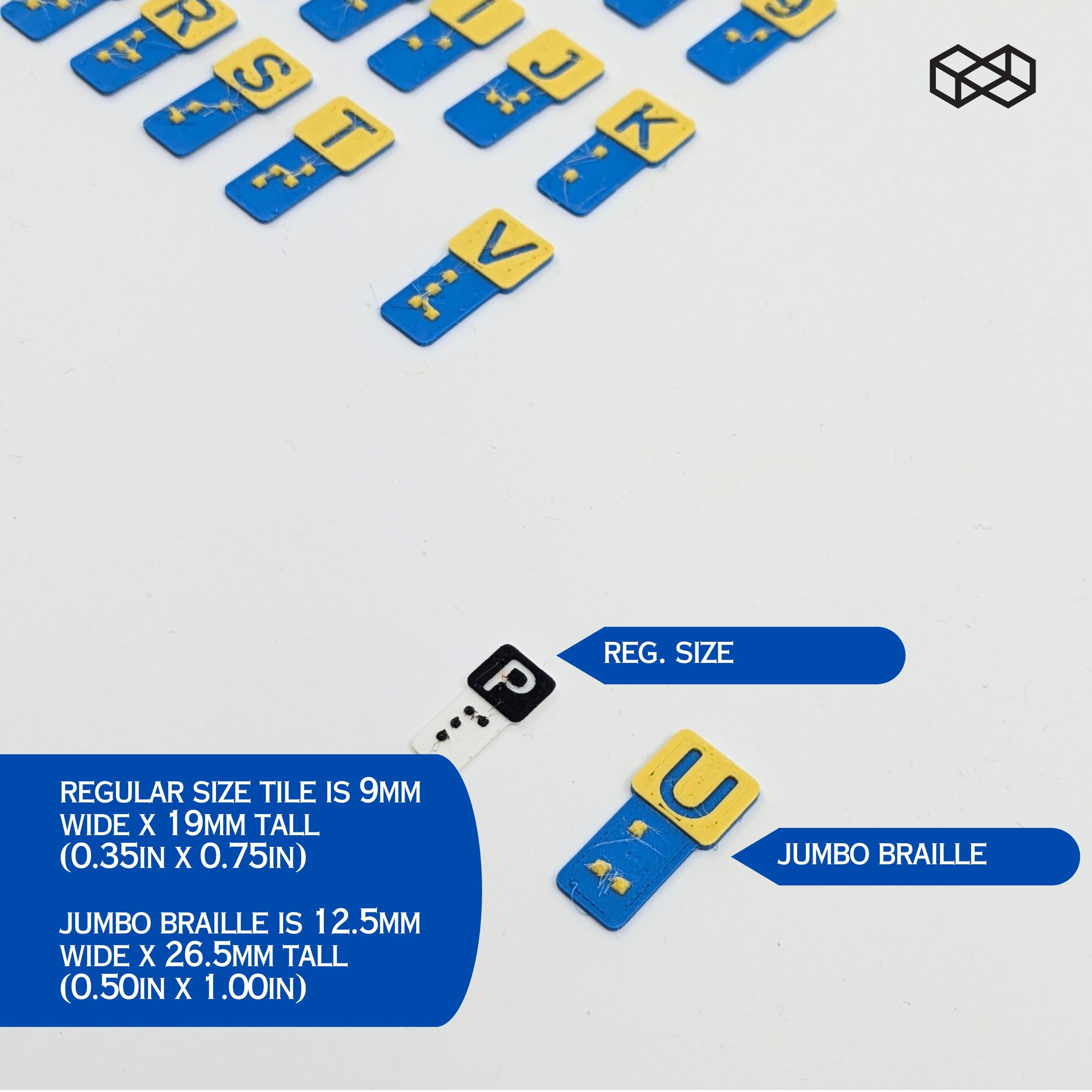 Braille Learning Kit + up to 12 Characters Holder, Jumbo Braille ...