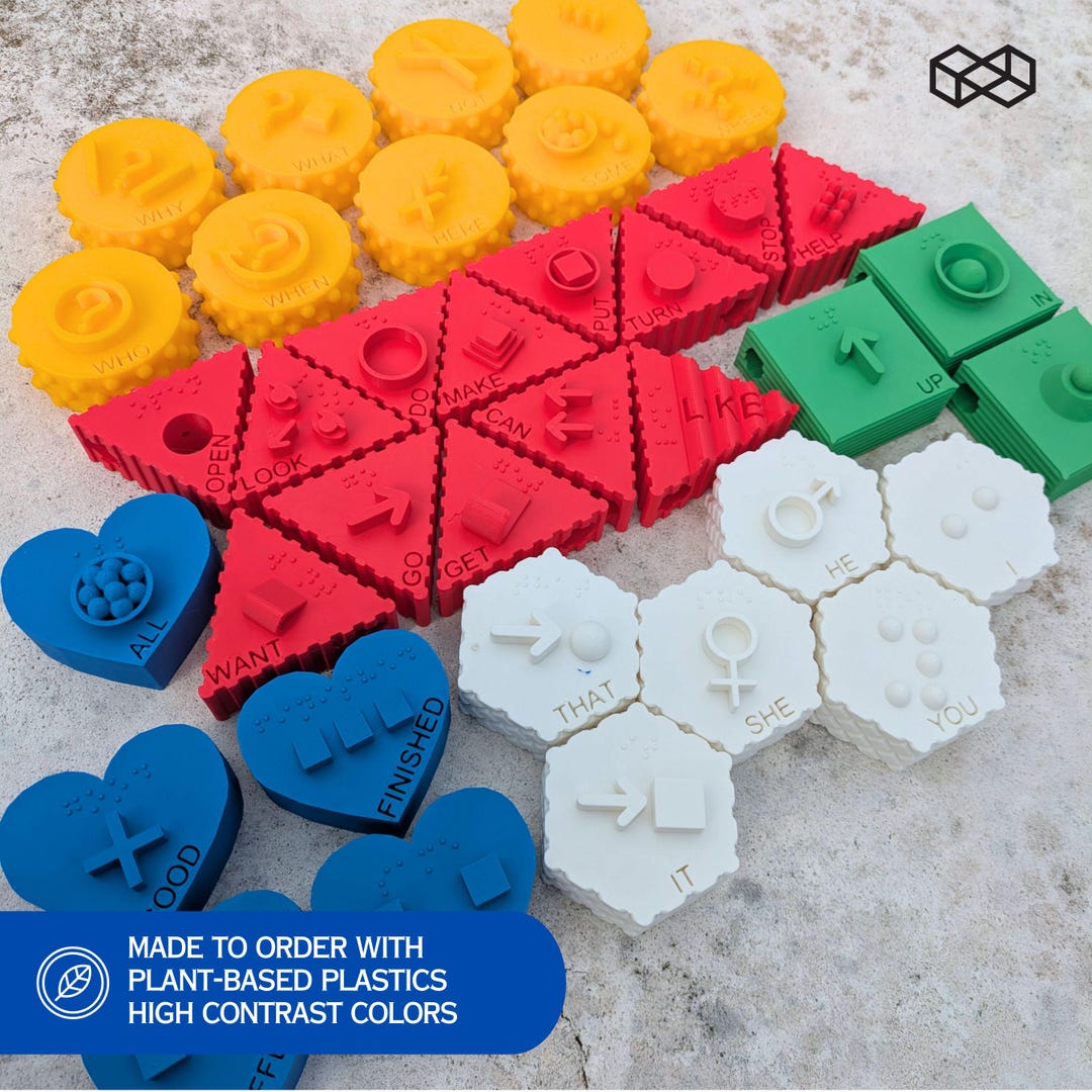 3D Printed Universal Core Vocabulary Set: Tactile Learning Blocks for ...