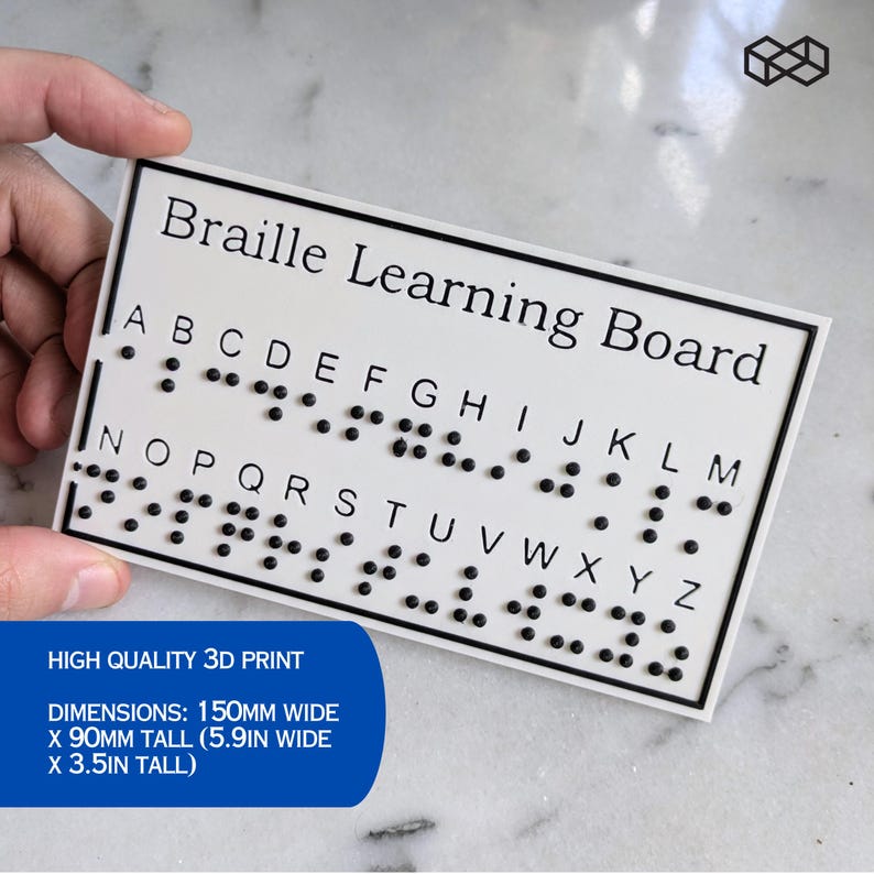 High Contrast Braille Learning Board - Educational Tool for Braille ...
