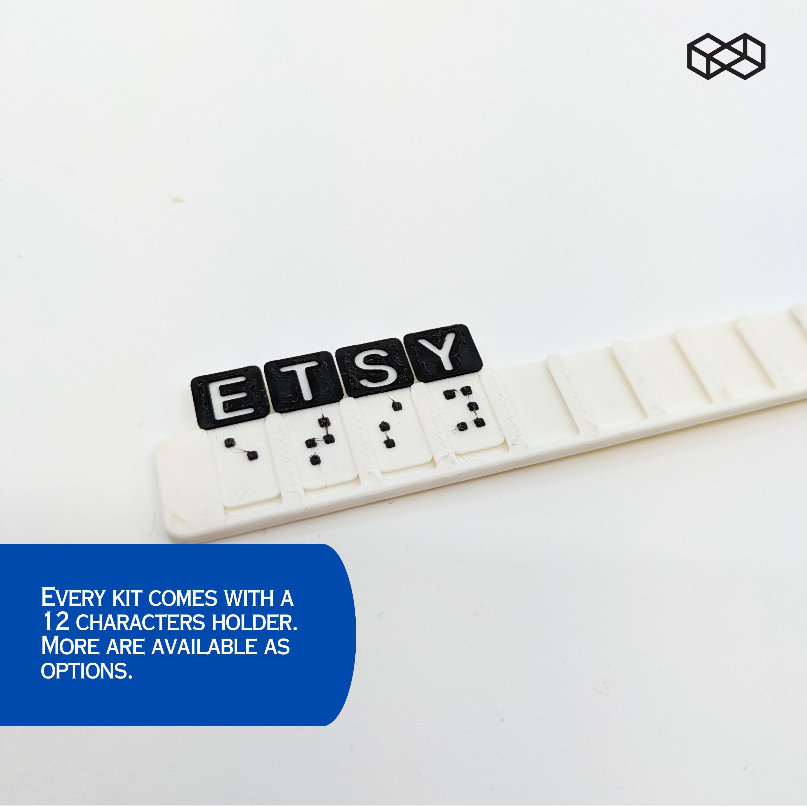 Braille Learning Kit + up to 12 Characters Holder, Jumbo Braille ...