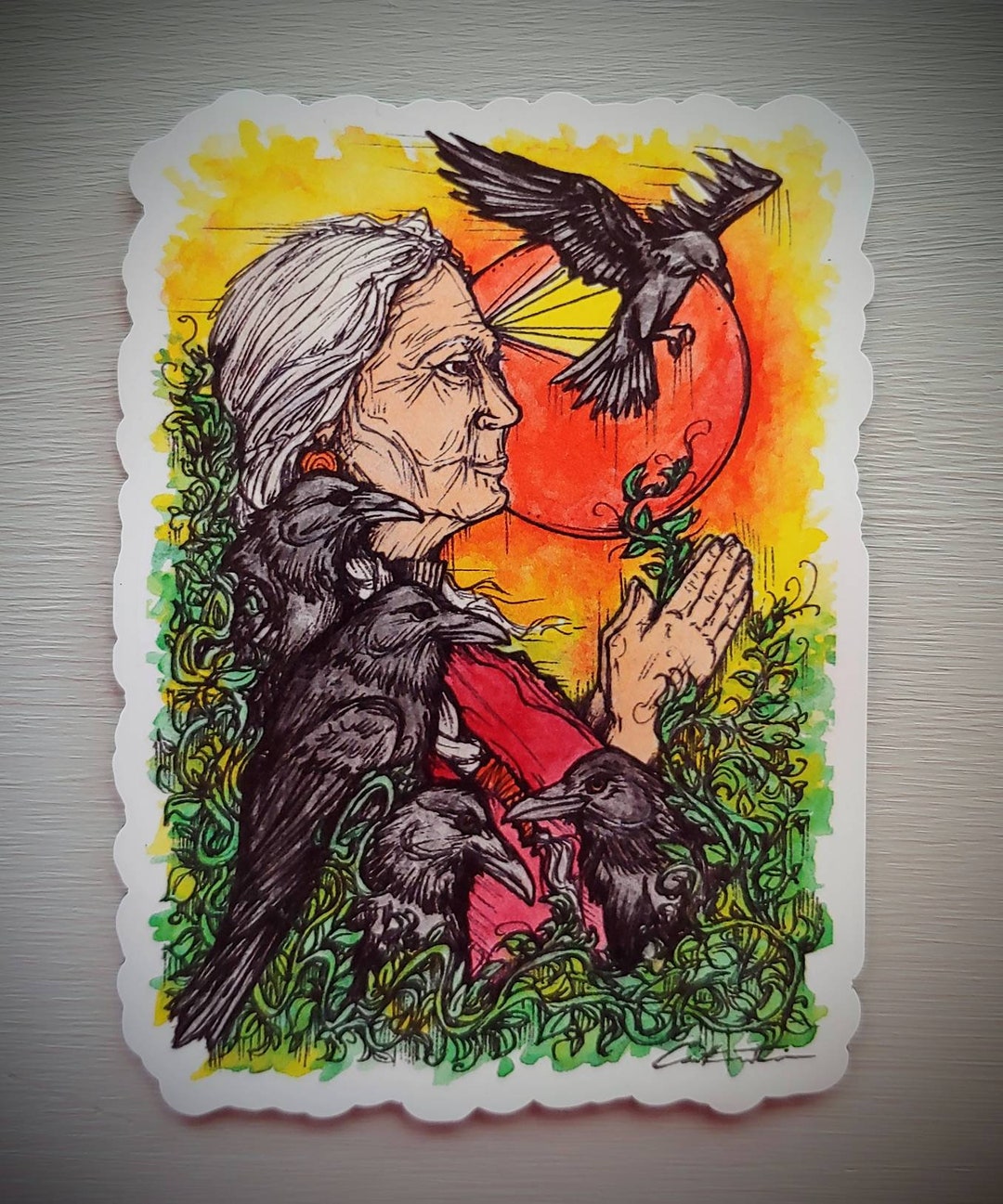 Magnet. Raven Oracle. 3x4 Inch. Refrigerator Magnet. Raven Art. Bird ...