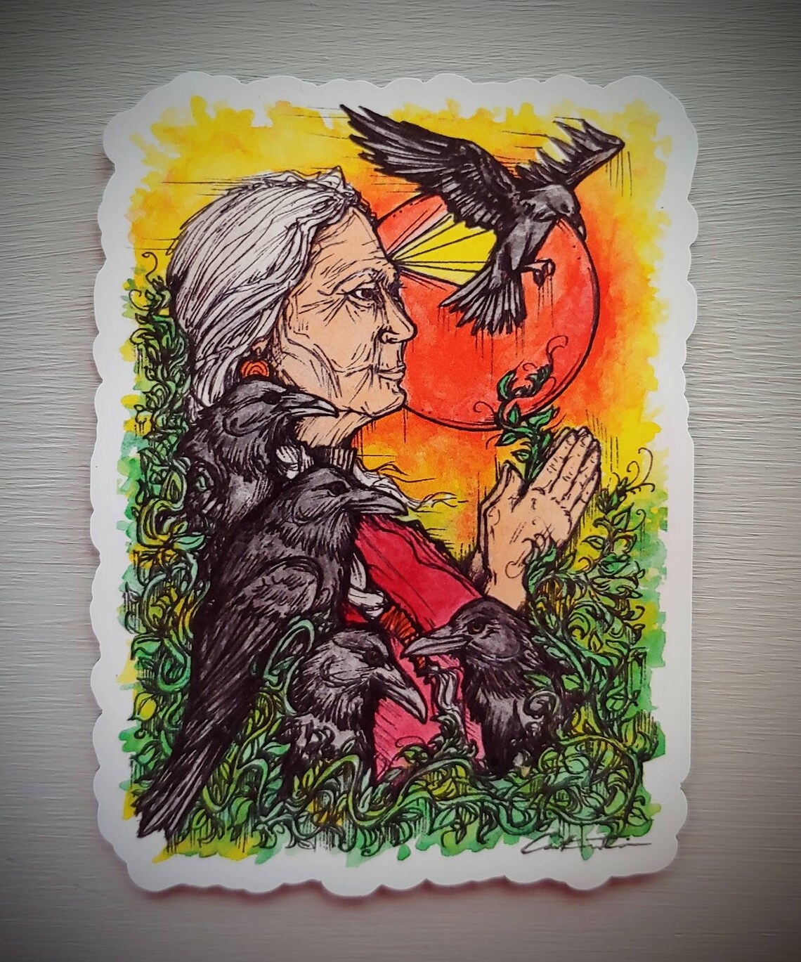 Magnet. Raven Oracle. 3x4 Inch. Refrigerator Magnet. Raven Art. Bird ...