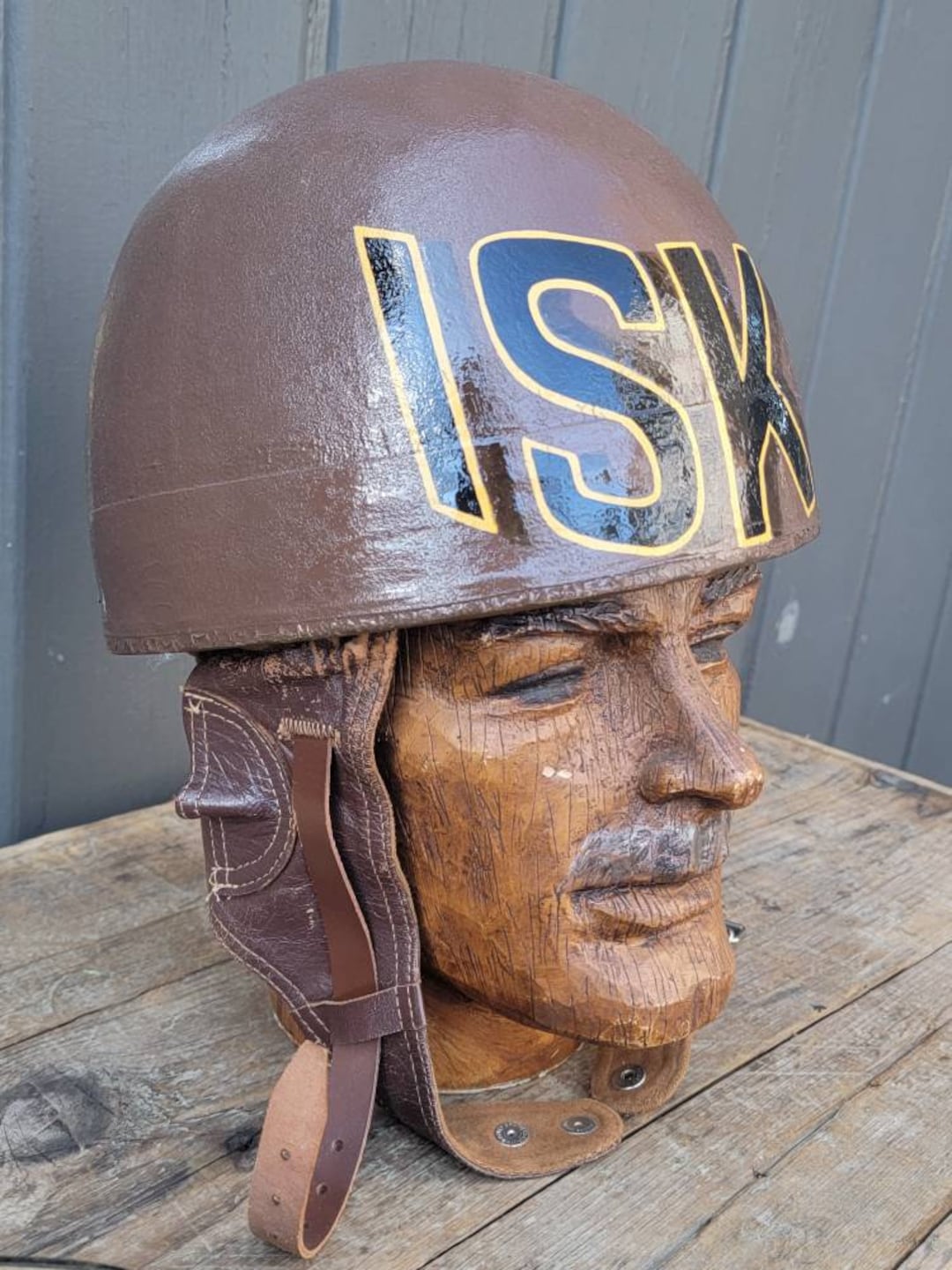 Vintage Motorcycle Hot Rod Helmet - Etsy