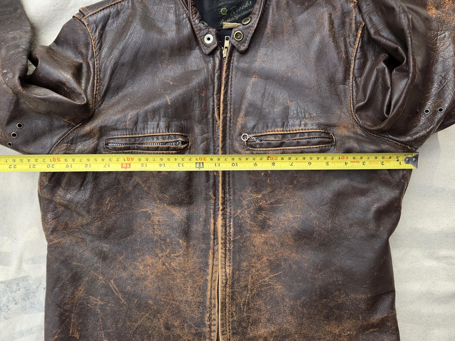 Vintage Brooks Leather Jacket Ford Motor Co - Etsy