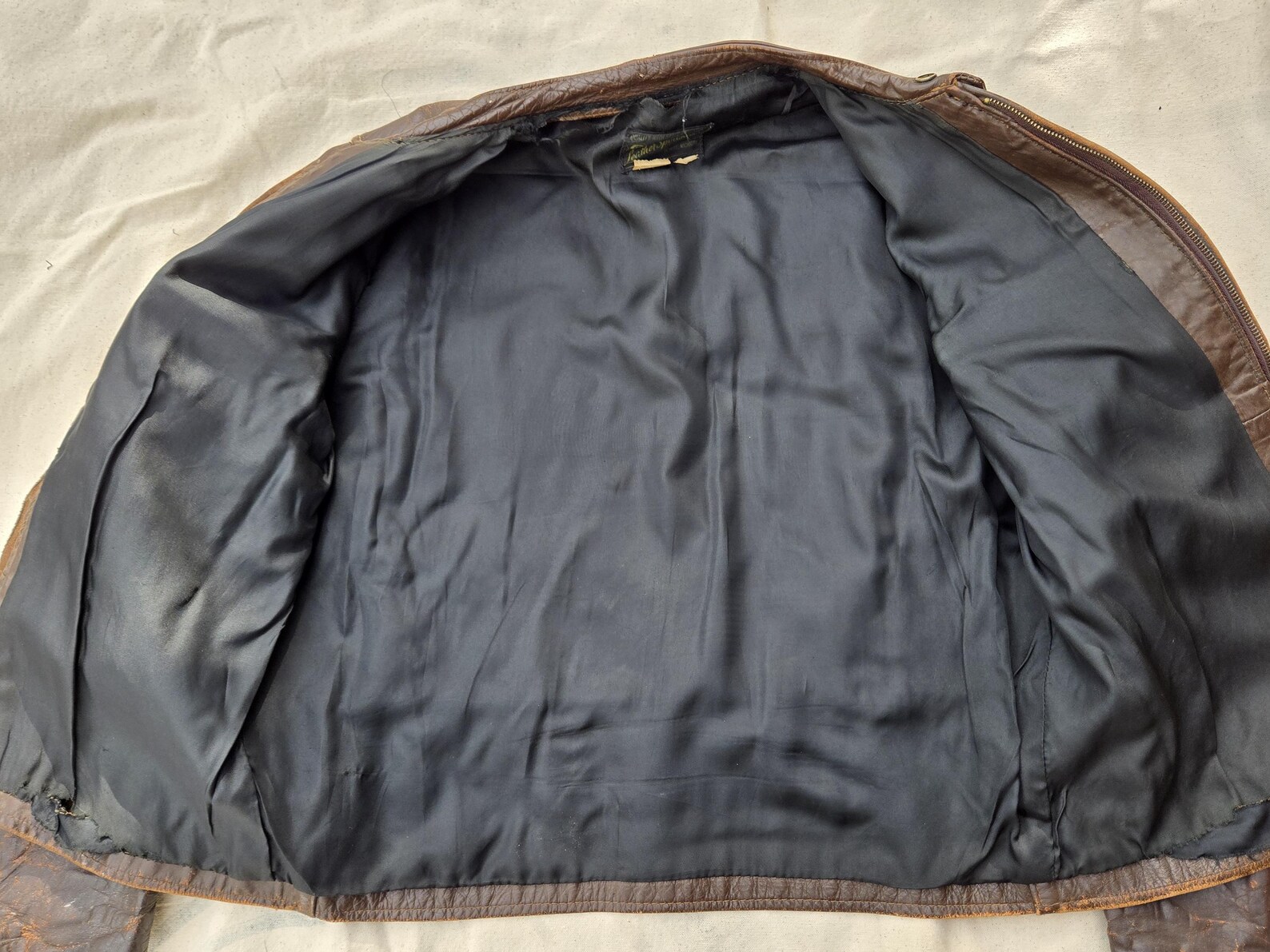 Vintage Brooks Leather Jacket Ford Motor Co - Etsy