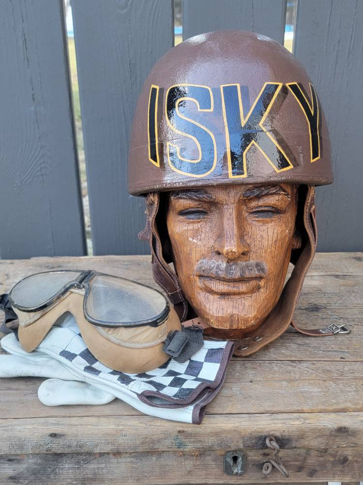 Vintage Motorcycle Hot Rod Helmet - Etsy