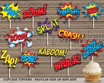 Superhero words | Etsy