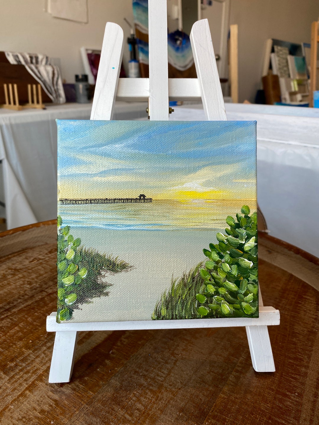 Mini Naples Pier Painting - Etsy
