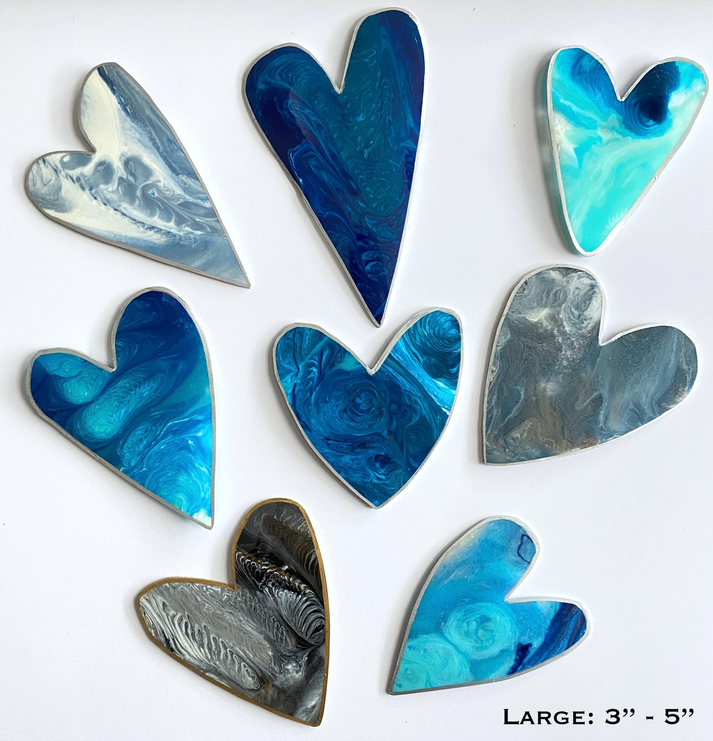Heart-shaped Resin Magnets - Sizes Vary - Etsy