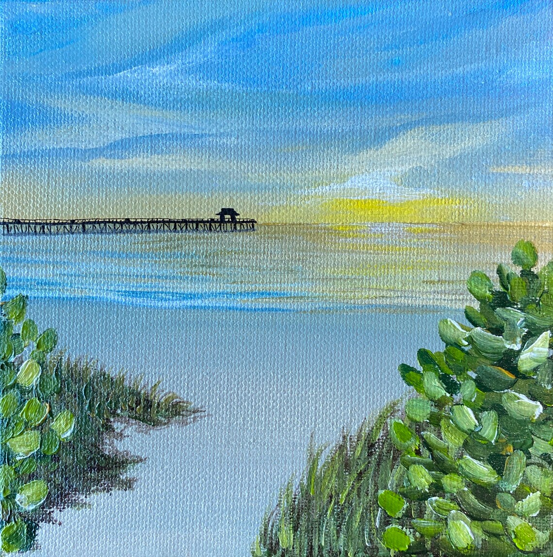 Mini Naples Pier Painting - Etsy