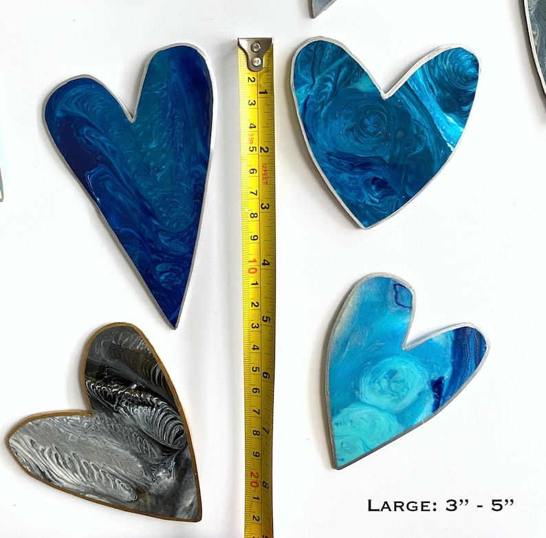 Heart-shaped Resin Magnets - Sizes Vary - Etsy