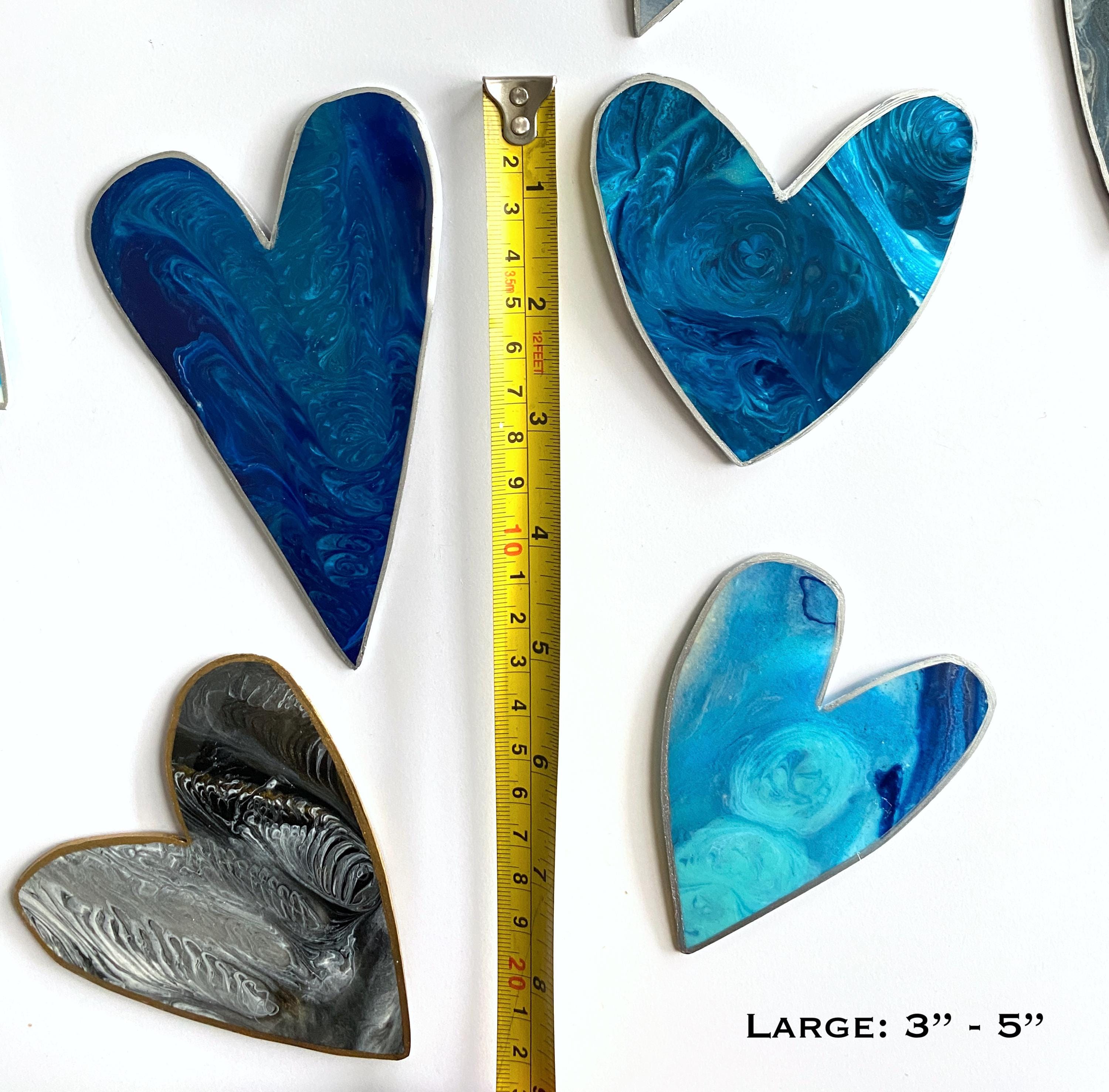 Heart-shaped Resin Magnets - Sizes Vary - Etsy