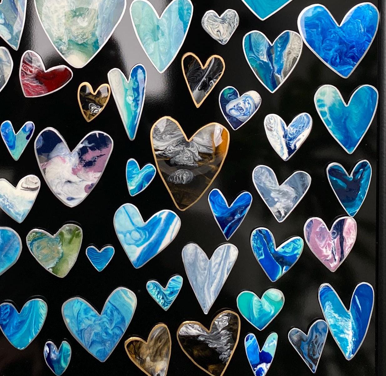 Heart-shaped Resin Magnets - Sizes Vary - Etsy