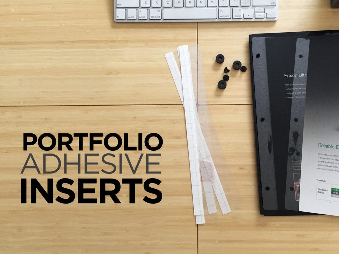 ADHESIVE INSERTS for Screwpost Portfolio Books - Available in Mini, 8.5 ...