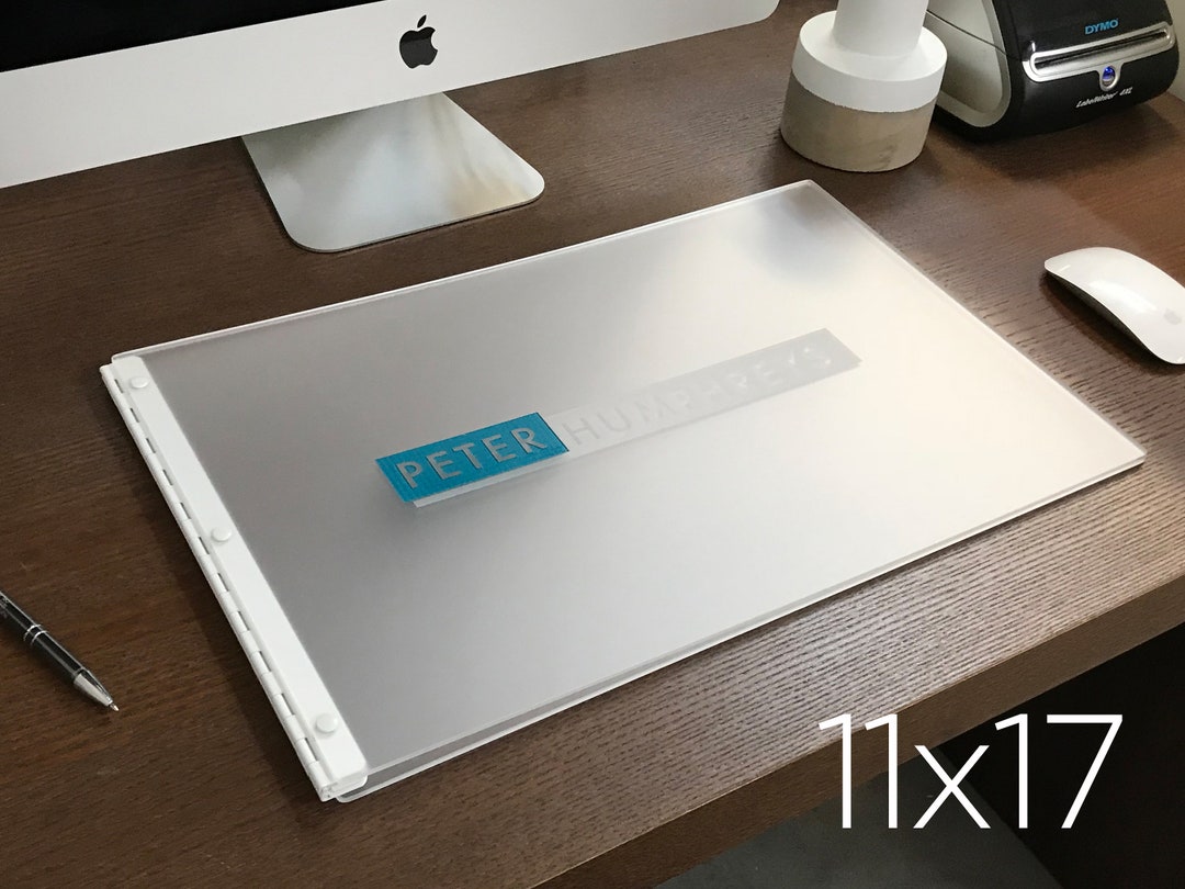 Pure White Frosted Clear 11x17 Portfolio Book Case 11X17 Landscape ...