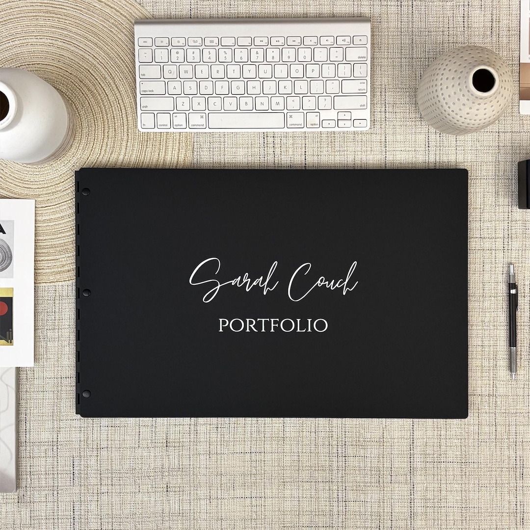 Matte Black Portfolio 11x17 Landscape Portfolio Design Presentation ...