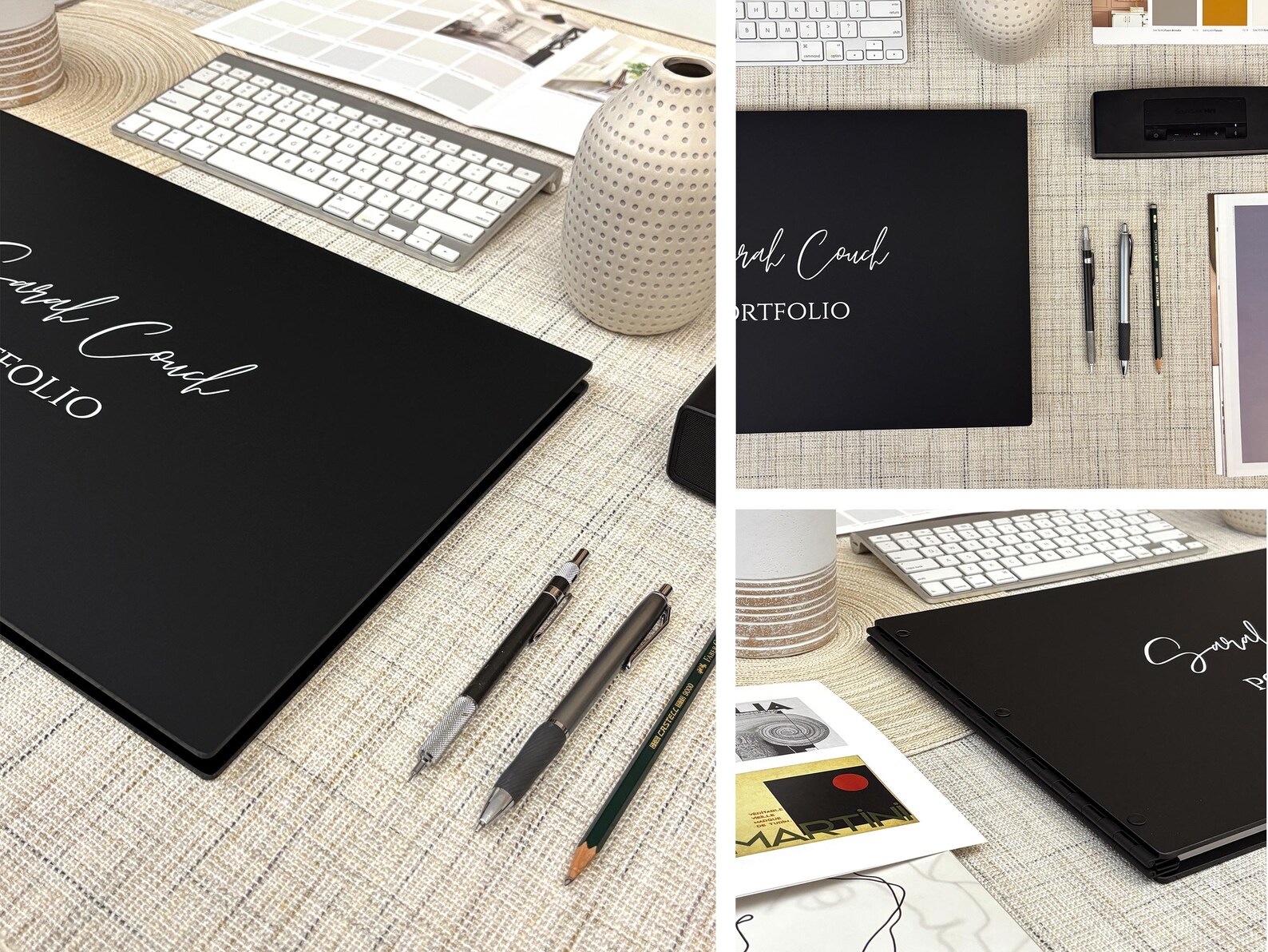 Matte Black Portfolio 11x17 Landscape Portfolio Sleek Portfolio Design ...