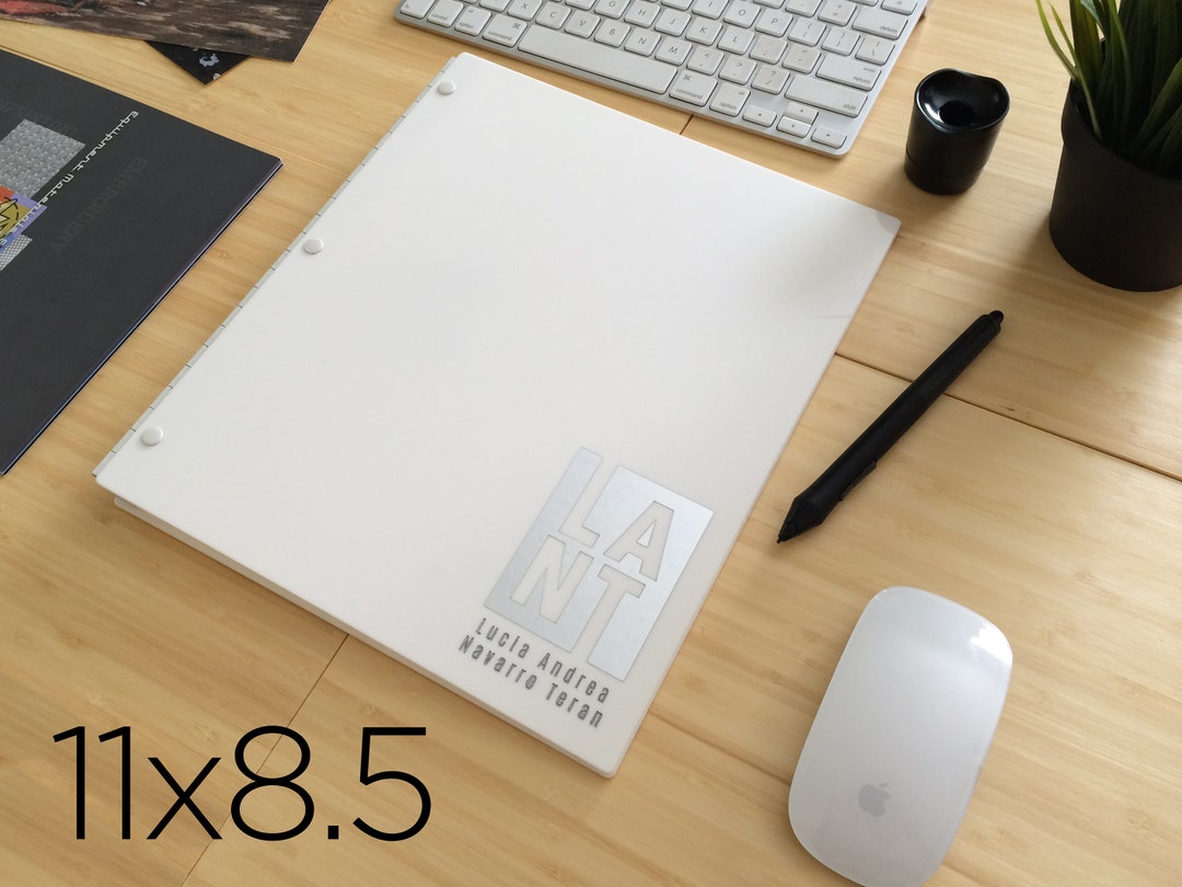 Pure Glossy White Portfolio 11 X 8.5 Portrait Folio Presentation Book ...