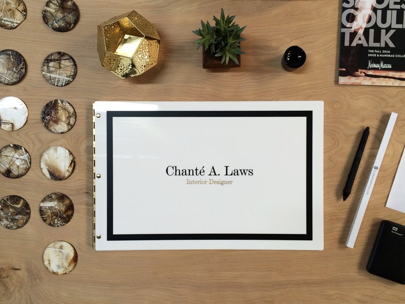 Gold Glossy White 11x17 Landscape Portfolio Book Case 11x17 | Etsy