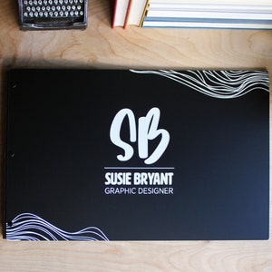 11x17 Landscape Matte Black Design Portfolio Book Case | Sleek ...