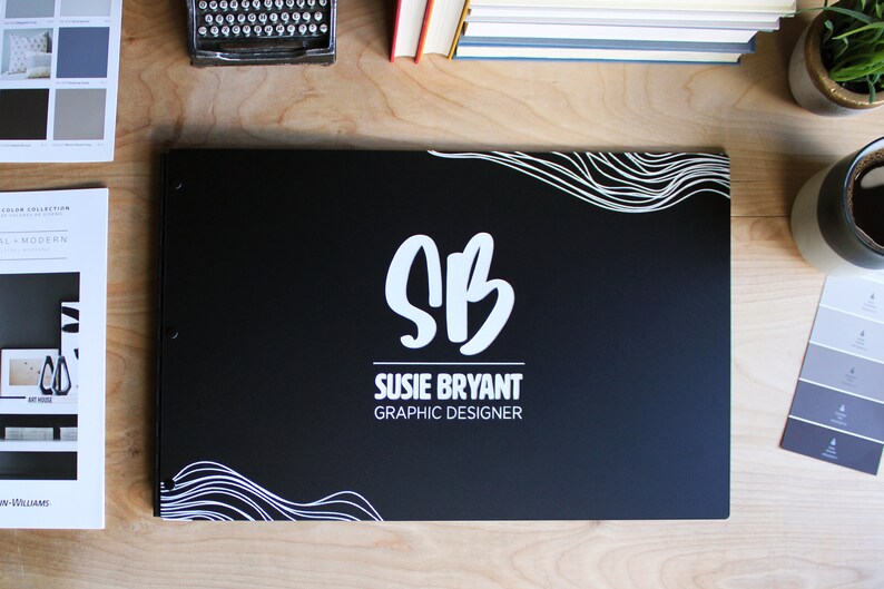 11x17 Landscape Matte Black Design Portfolio Book Case Sleek - Etsy