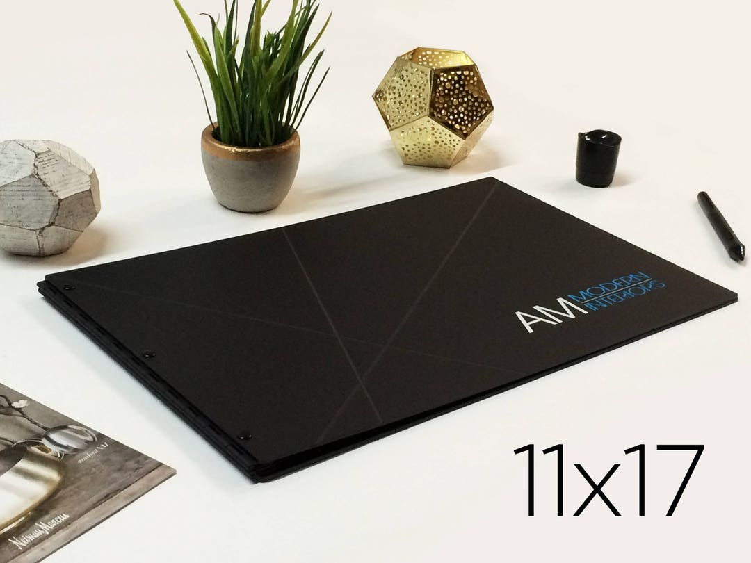 Matte Black Portfolio 11x17 Landscape Portfolio Sleek Portfolio Design ...