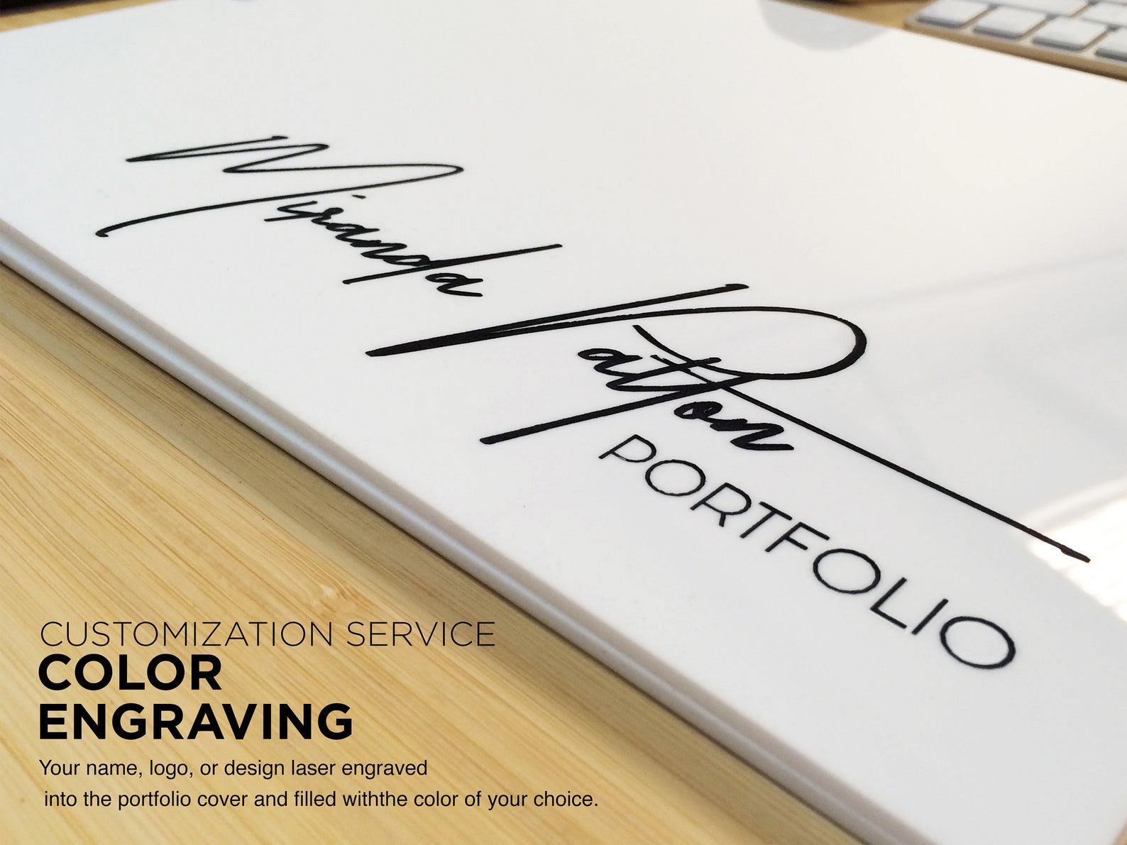 Portfolio 11x17 Landscape Glossy White With Black Hinges - Screw Post ...