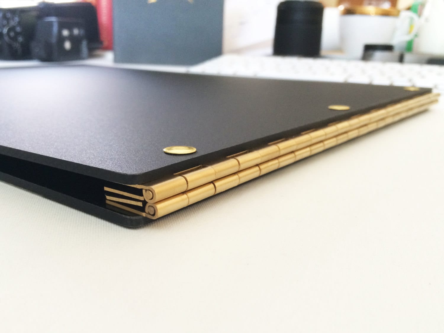 Portfolio Gold Matte Black 11x14 Landscape Portfolio Book Case Screw ...