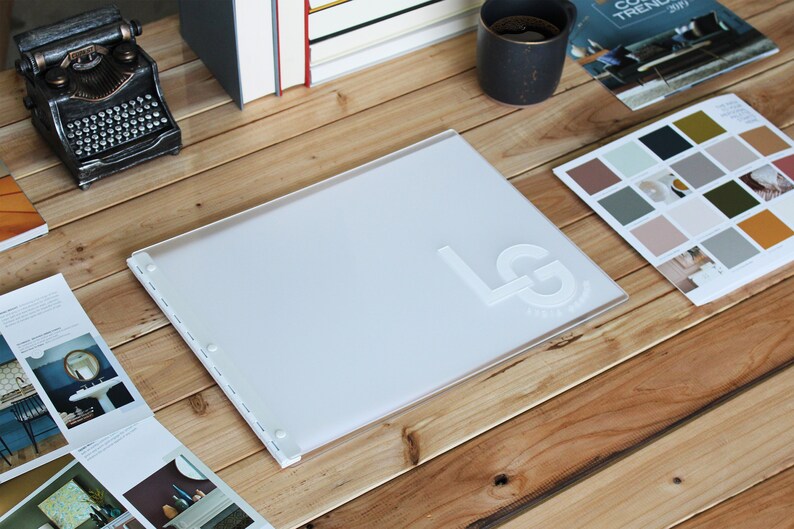 Frosted Clear 11x14 Landscape Portfolio Book Case With White - Etsy