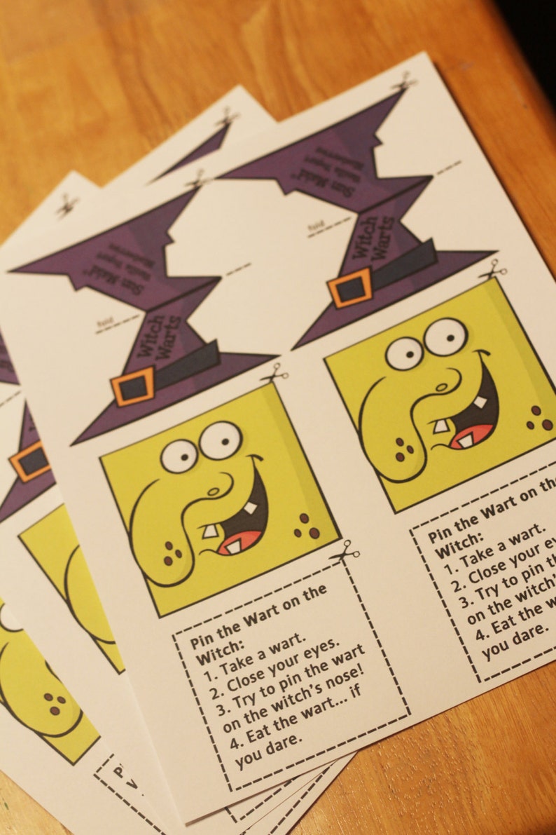 Halloween DIY Witch Warts Raisin Trick or Treat Handout - Etsy