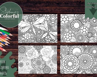 Mandala Coloring Pages, Digital Download Coloring, Adult Coloring, Kid ...