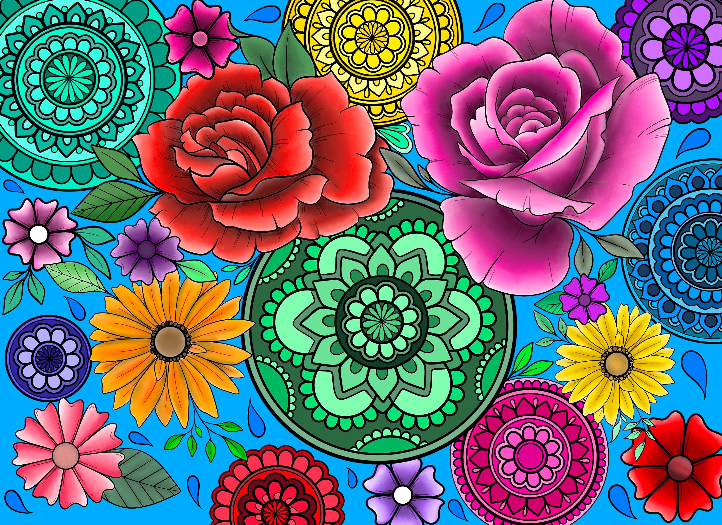 Four Digital Download Coloring Pages - Etsy