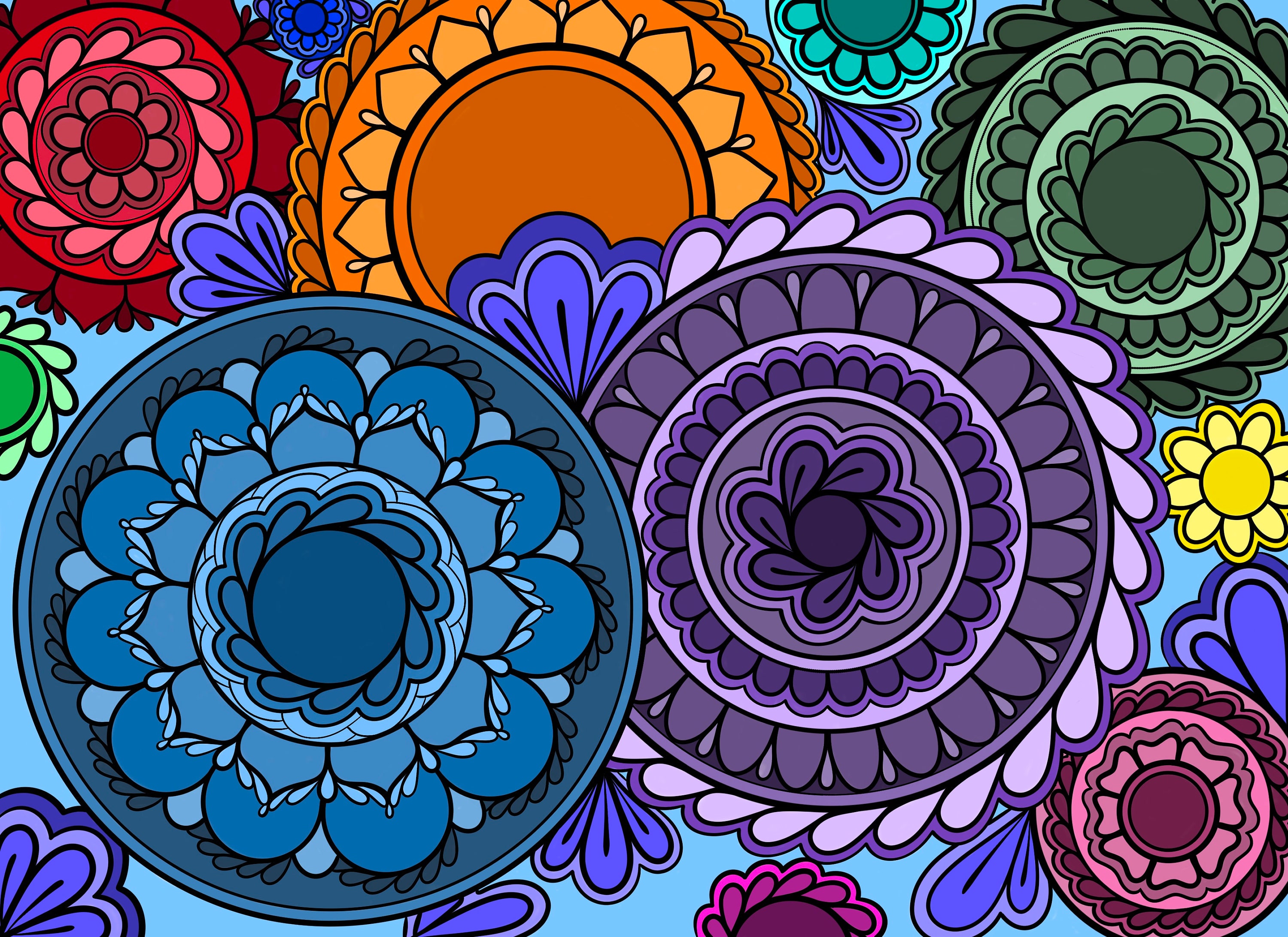 Four Digital Download Coloring Pages - Etsy