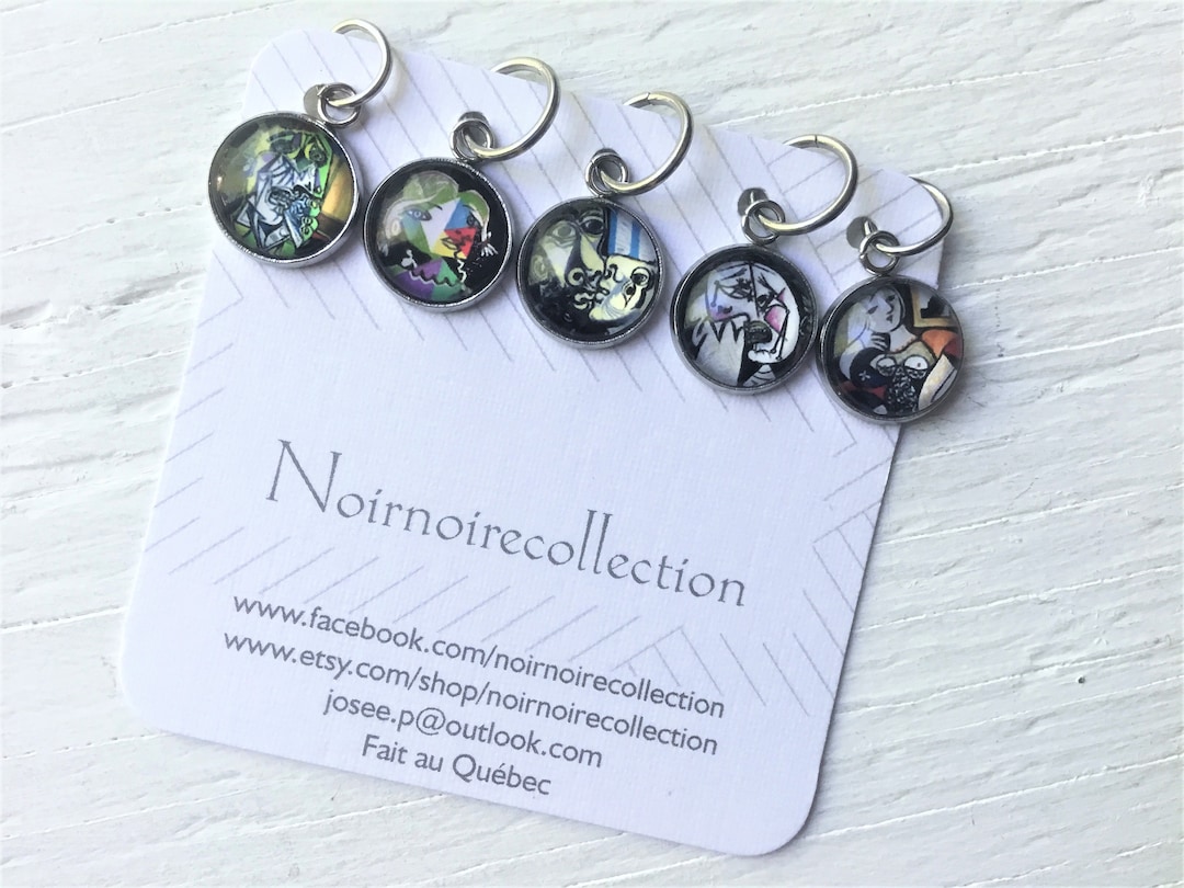 Picasso Stitch Markers, black Abstract, Portrait, Famous Artist ...