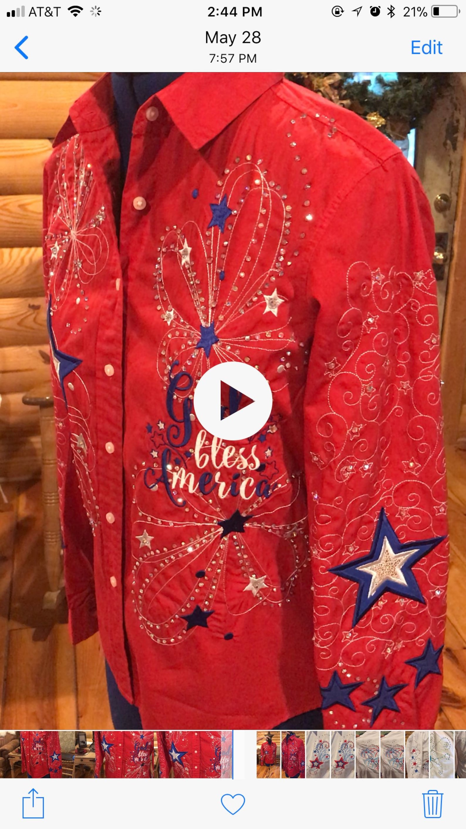 Custom Patriotic Embroidered Rodeo Shirt: Western Show Apparel - Etsy