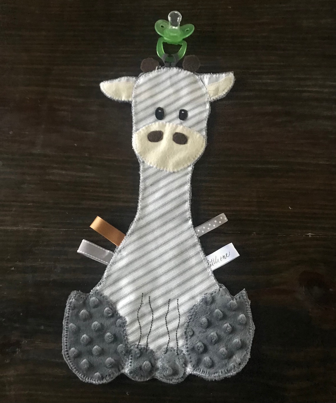 Giraffe Lovey Pacifier Holderpersonalized Baby Gift Paci | Etsy