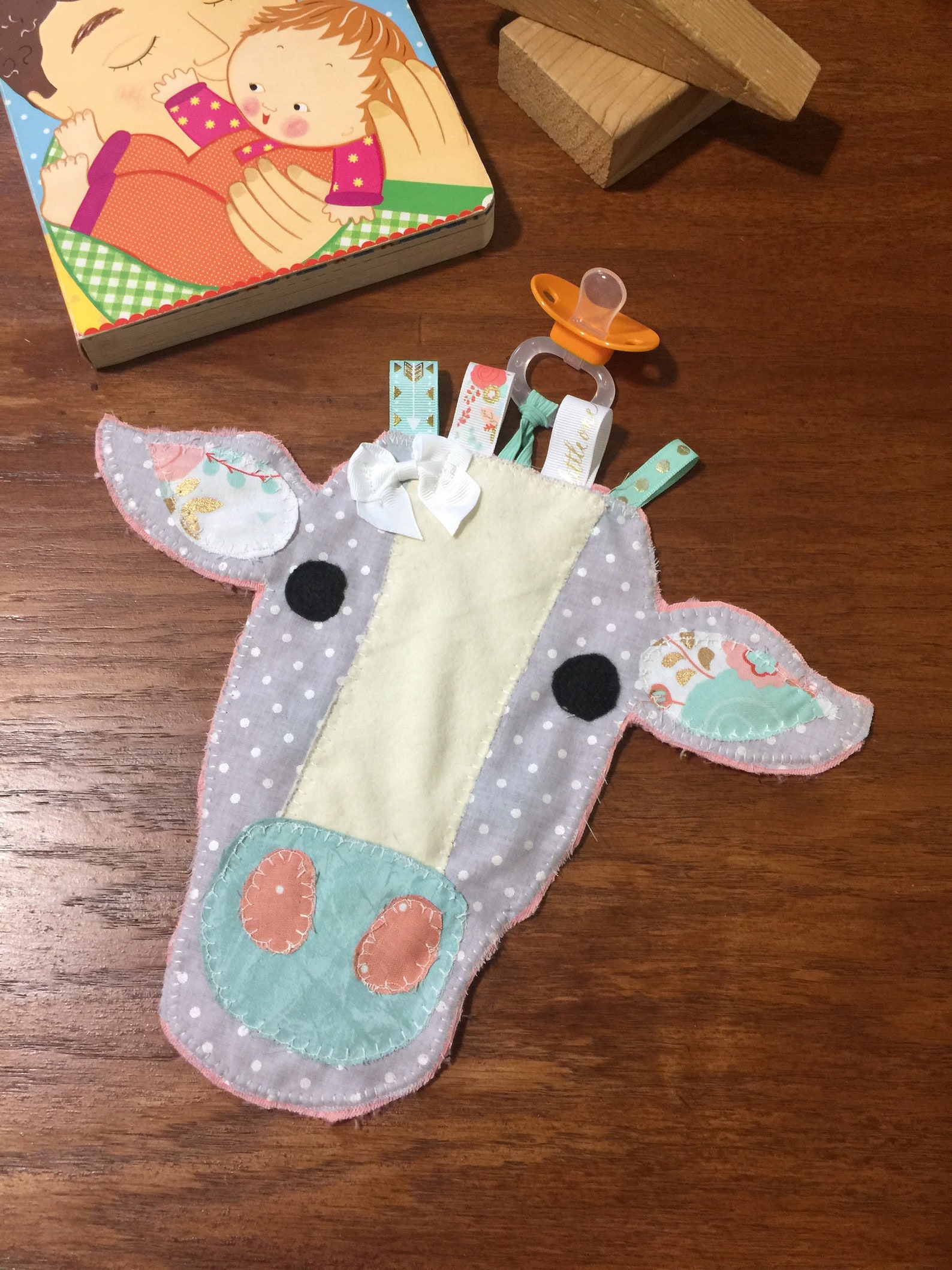 Girl Cow Binky Buddy Minky Lovey Paci Holder Personalized | Etsy