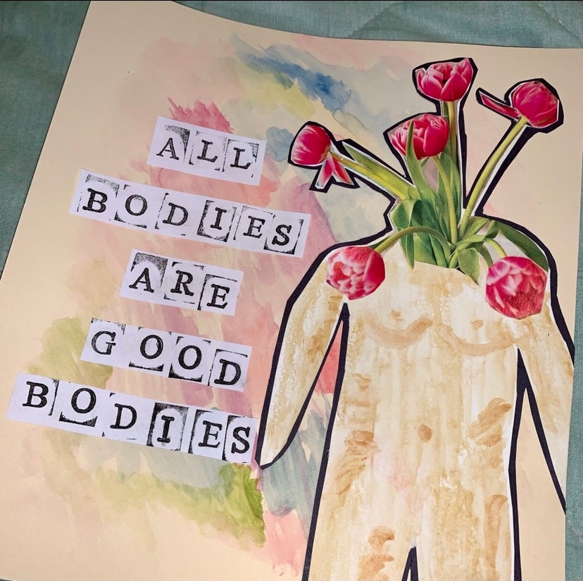 All bodies are good bodies collage positive body image | Etsy