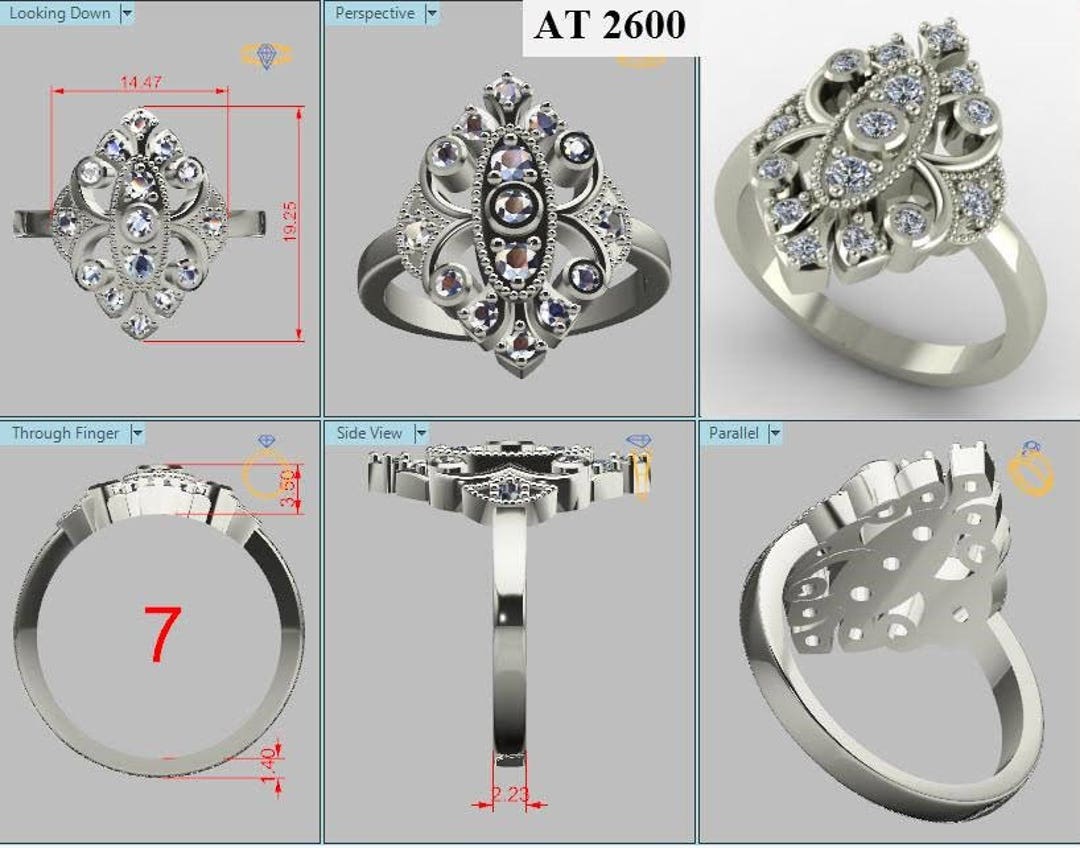 Custom Diamond Ring Custom Ladies Ring Custom Right Hand Ring Custom ...