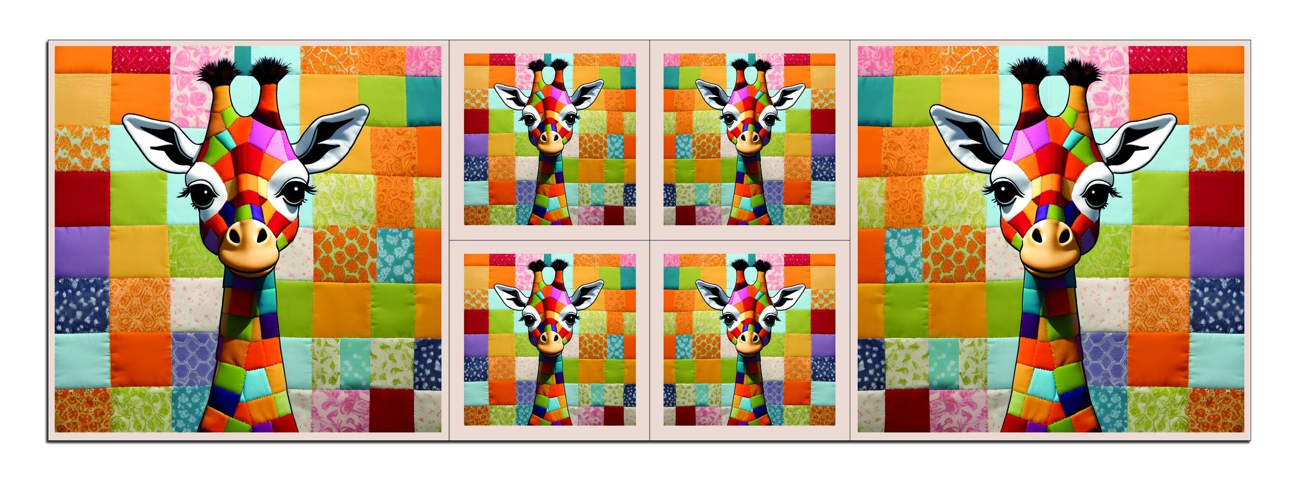 Patchwork Giraffe Bag / Cushion Panel - Etsy