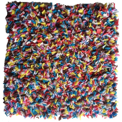 Proggy Mat Small Dolly Mixture Square Cushion Rag Rug Kit - Etsy