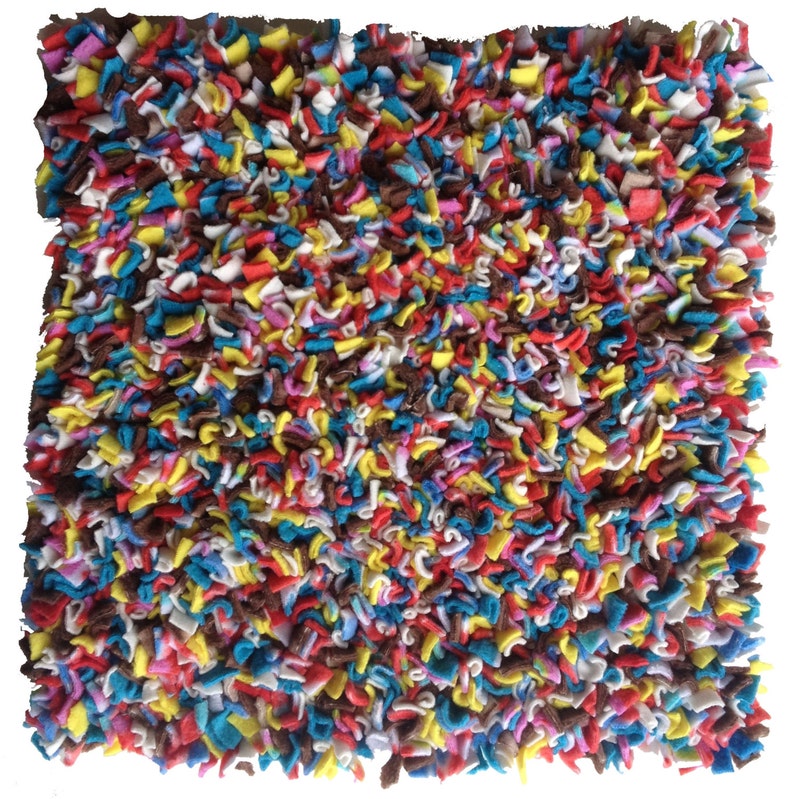 Proggy Large Dolly Mixture Square Cushion Rag Rug Kit Cushion Kit Home ...