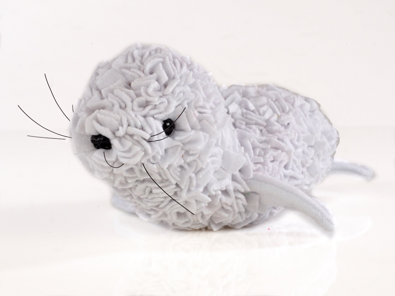 Proggy Mat White Seal Rag Rug Kit Stuffed Animal Craft - Etsy