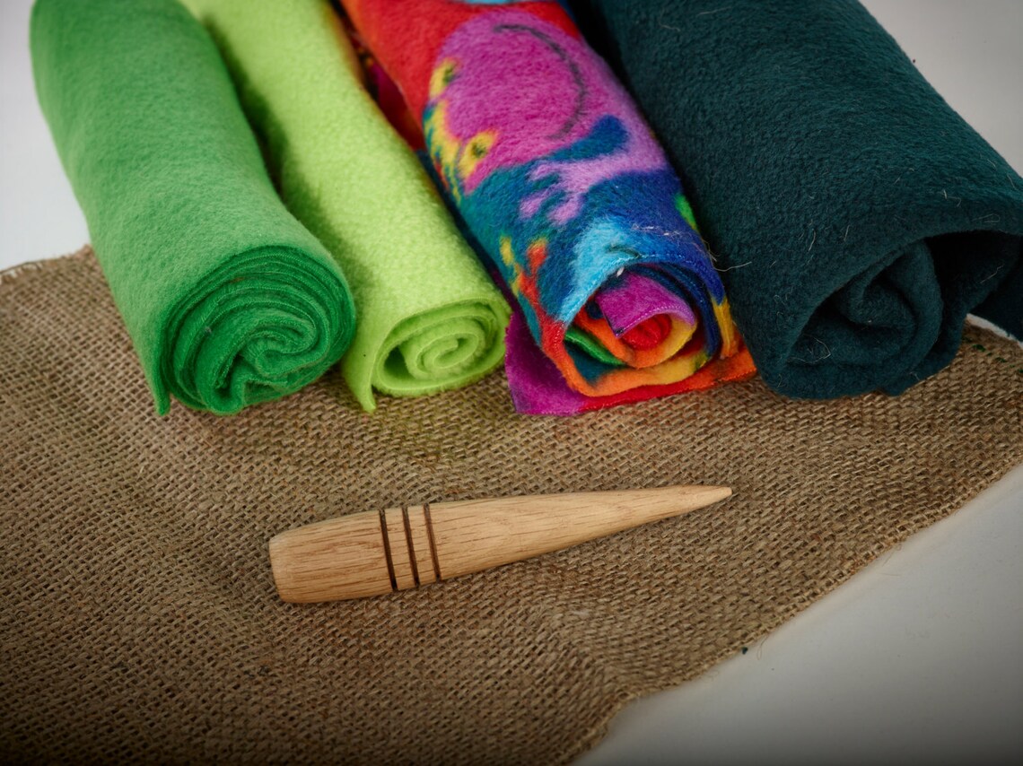 Proggy Mat Christmas Tree Rag Rug Kit Festive Tree Craft - Etsy UK