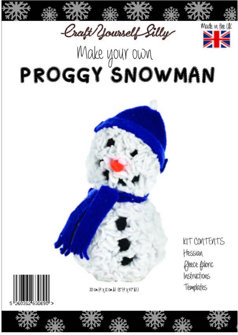 Proggy Mat Snowman Rag Rug Kit Christmas Stuffed Animal - Etsy UK
