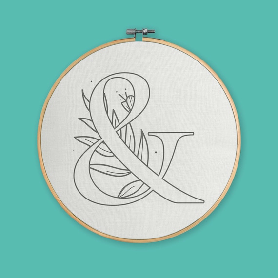 A-Z Letter Alphabet Embroi-doodle Hand Embroidery Printed | Etsy