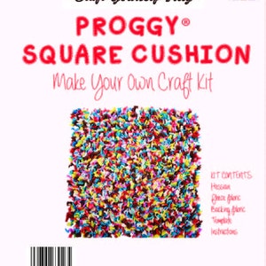 Proggy Mat Small Dolly Mixture Square Cushion | Rag Rug Kit | Home ...