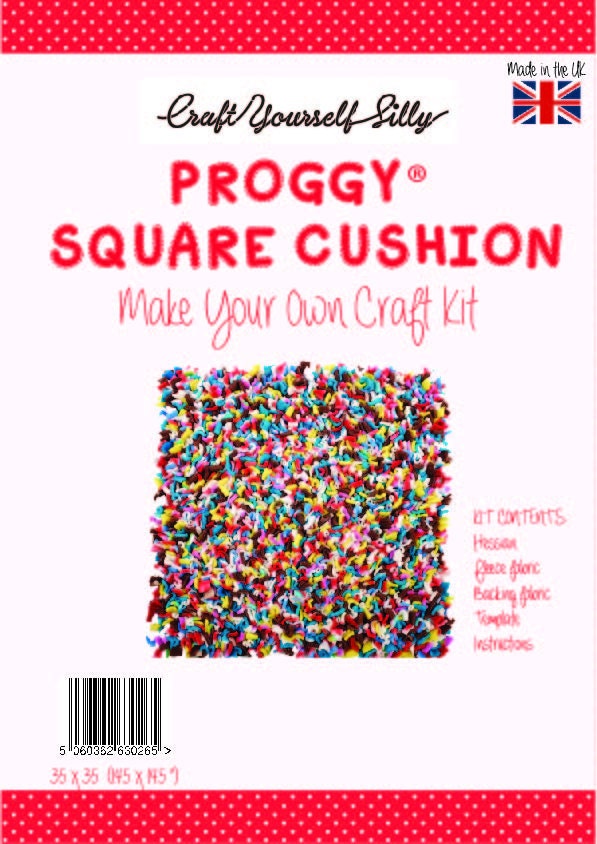 Proggy Mat Small Dolly Mixture Square Cushion Rag Rug Kit - Etsy