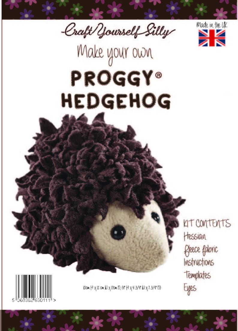Proggy Mat Hedgehog Rag Rug Kit Stuffed Animal Craft Kit | Etsy